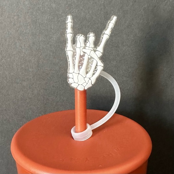 Kitchen | Straw Topper Skeleton Hand White | Poshmark